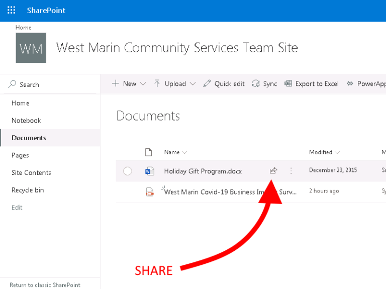 Sharing documents using Sharepoint/Onedrive – Maximum ITSM
